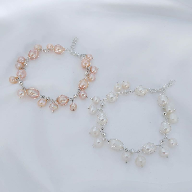 Jual Gelang perak rombe mutiara tawar asli bersertifikat lengkap ...