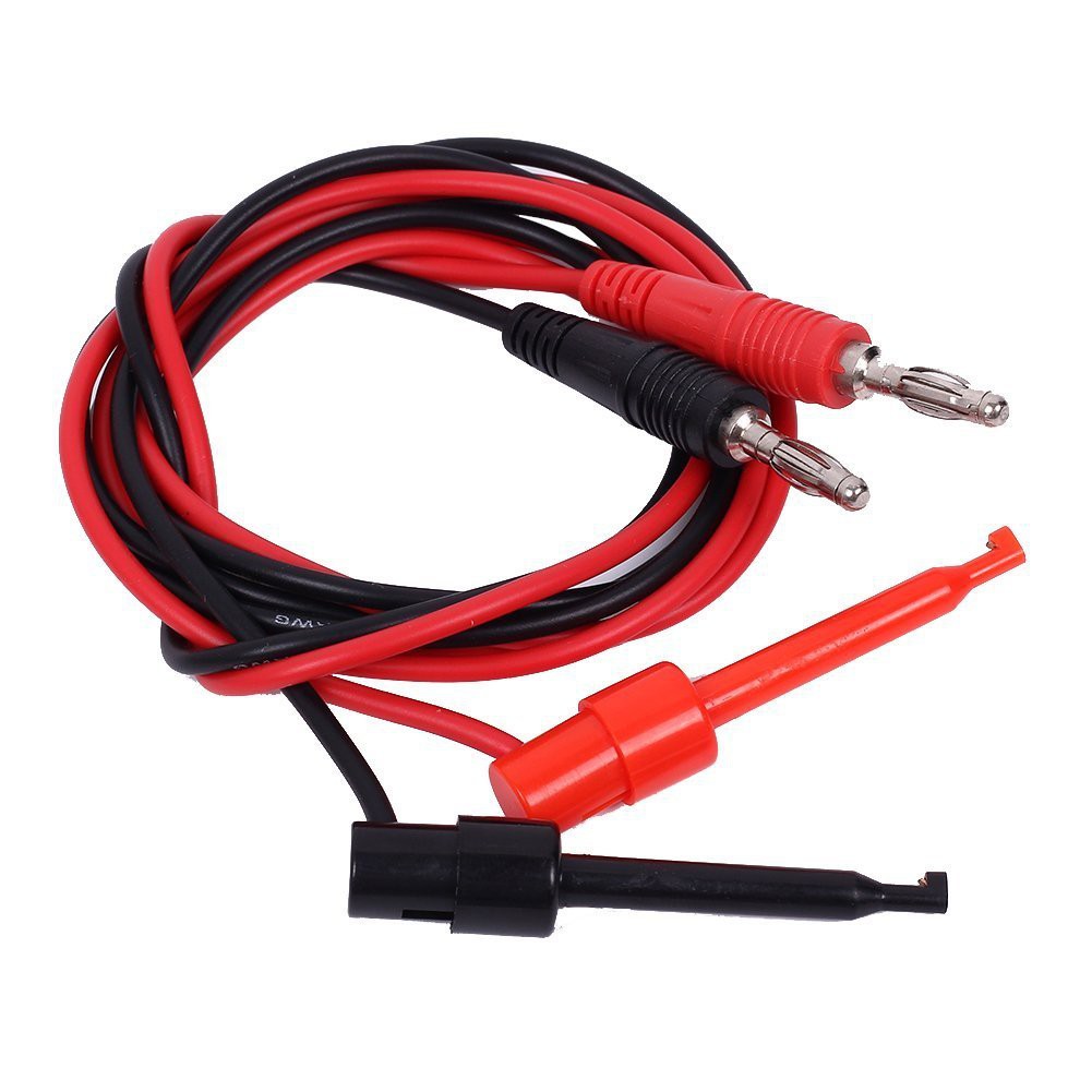 Jual Cable Test Lead 4mm Banana Plug to 57mm Hook Clip Grabber Jepit ...