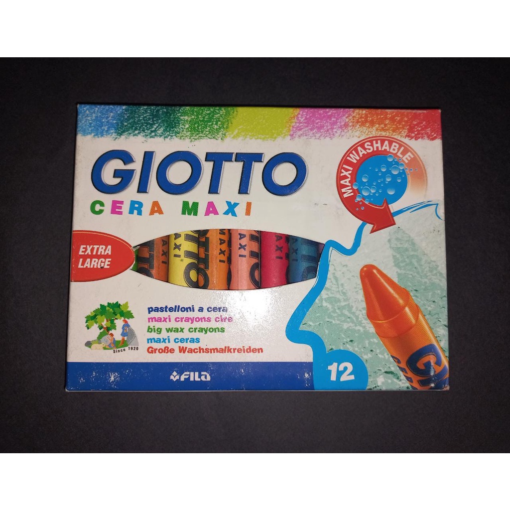 Jual Giotto Crayon Cera Maxi 12 Colors / Crayon Giotto / 12 Warna ...