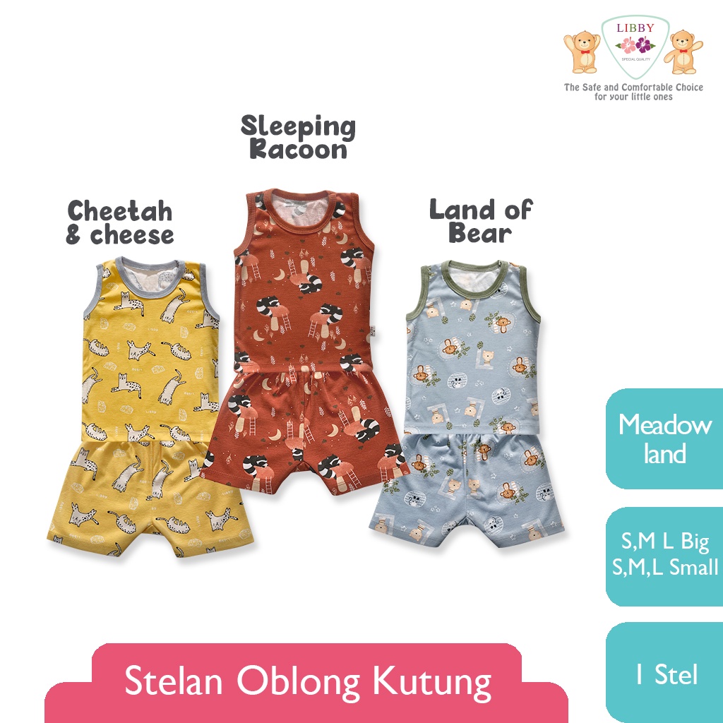 Jual LIBBY Stelan Oblong Kutung Motif Meadow Land (1 stel) | Shopee Indonesia