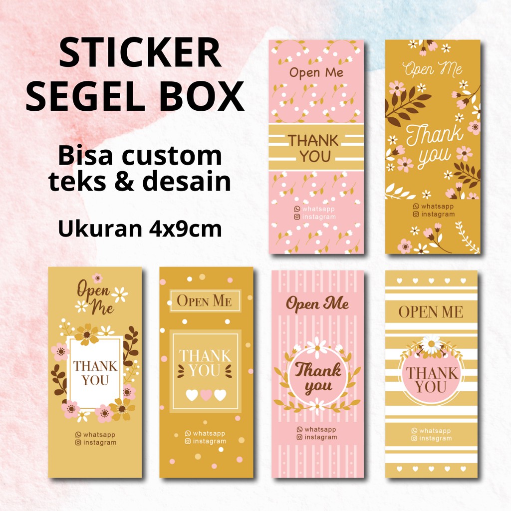Jual (ISI 32 PCS) Sticker Segel Kemasan bisa custom / Sticker Segel Box ...