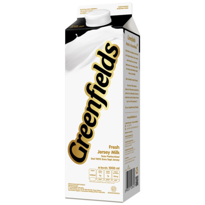 Jual Susu Greenfields Fresh Jersey Milk 1L | Greenfield Pasteurisasi ...