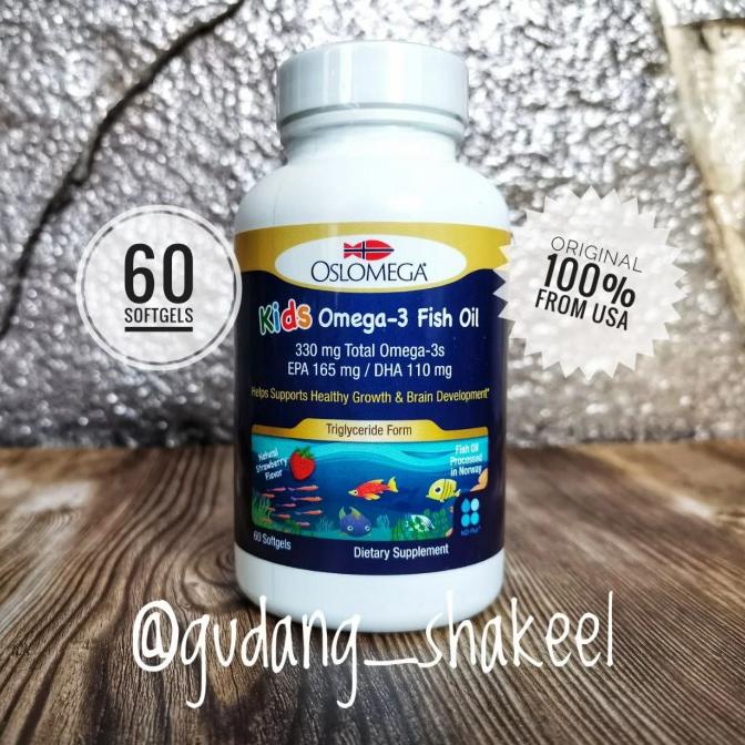 Jual Oslomega Kids Omega 3 Fish Oil 60 Fish Gelatin Softgels | Shopee ...