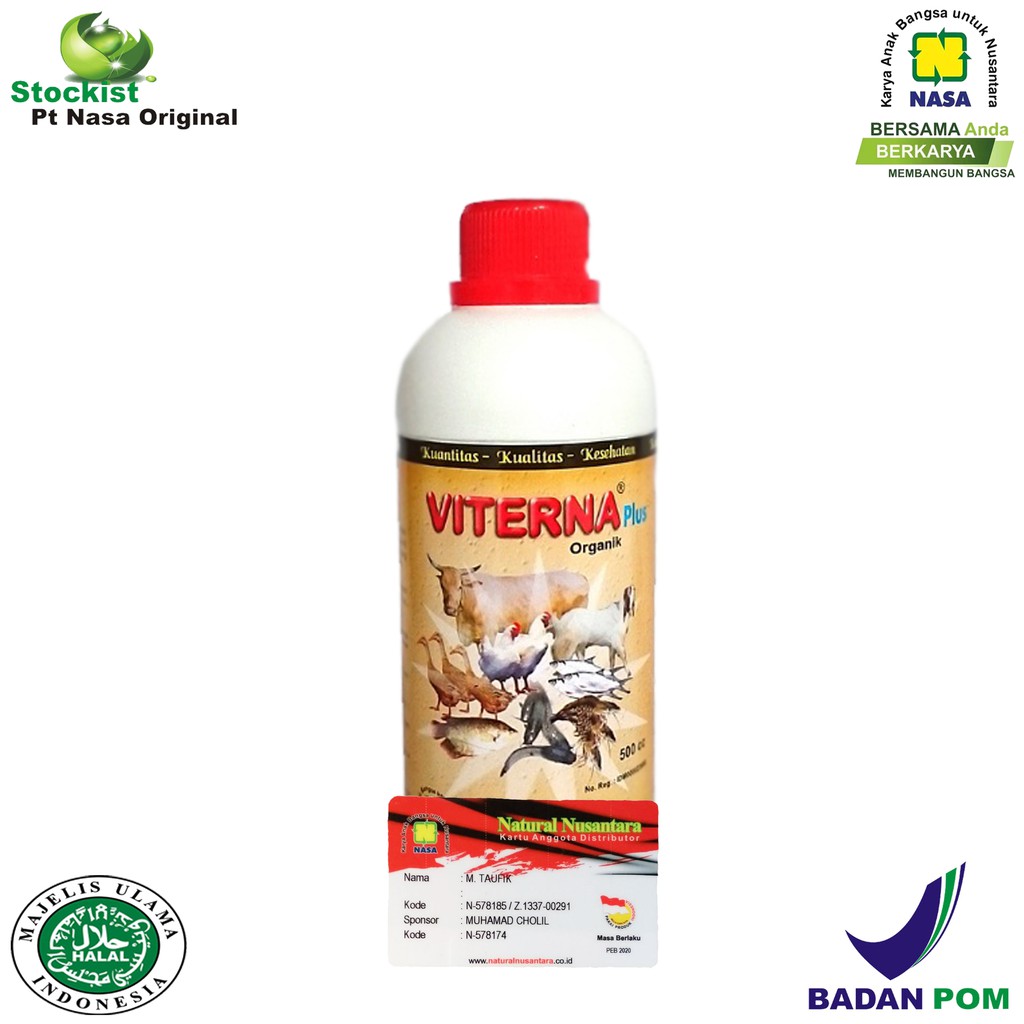 Jual Viterna Organik 500cc Vitamin Ternak & Ikan /Stockist PT Nasa ...