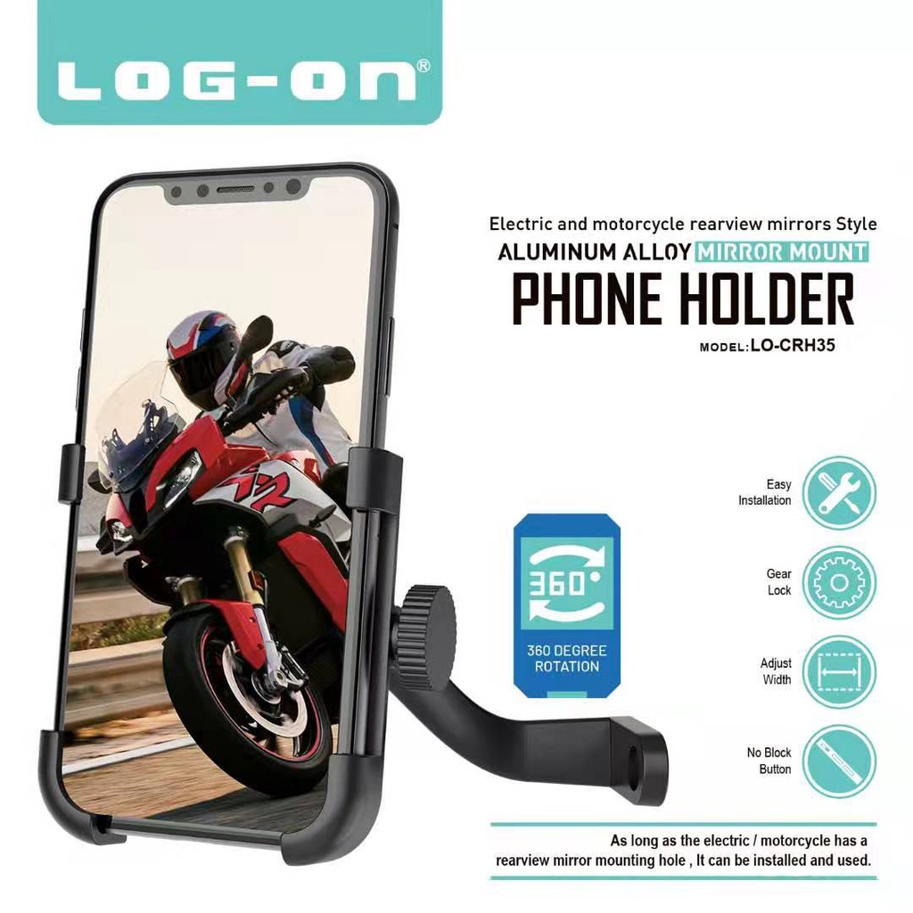 Jual HOLDER LOG ON LO-CRH35 (SPION MOTOR) ALUMINIUM ALOY FULL BESI DUDUKAN HP STAND HP | Shopee ...