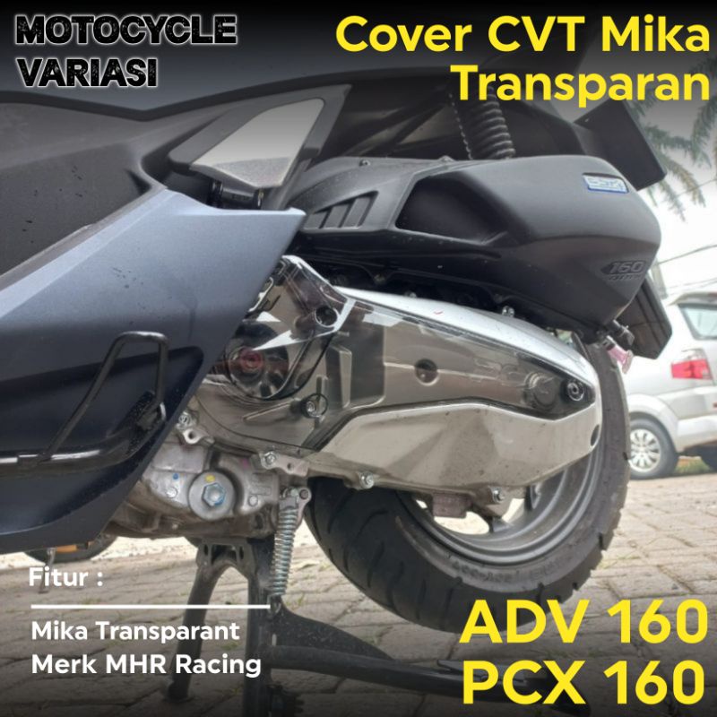 Jual Cover Tutup CVT ADV 160 PCX 160 Mika Transparan Smoke MHR Racing ...