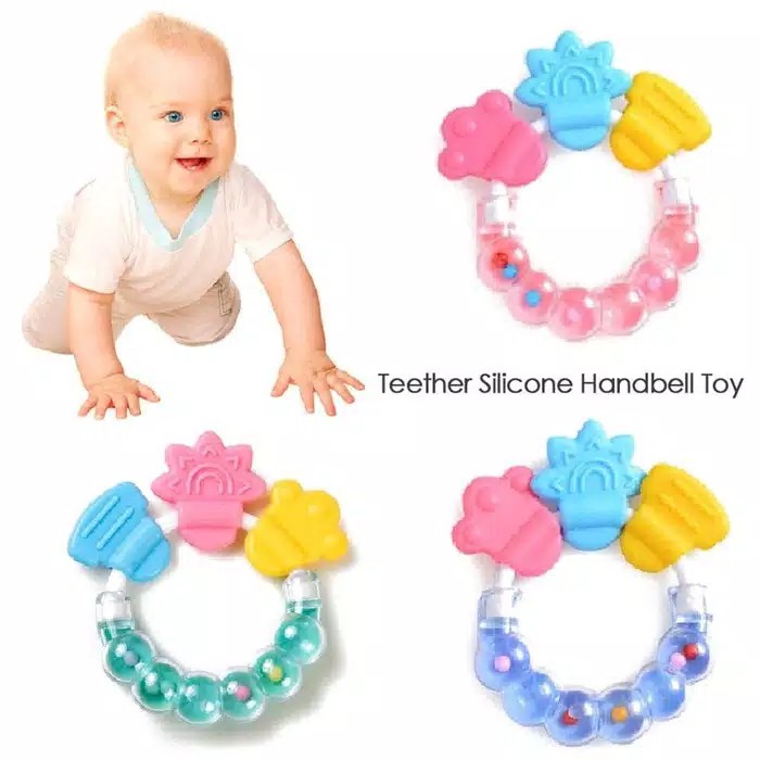 Jual Teether Bayi Kerincingan Bulat / Gigitan Bayi / Mainan gigitan ...