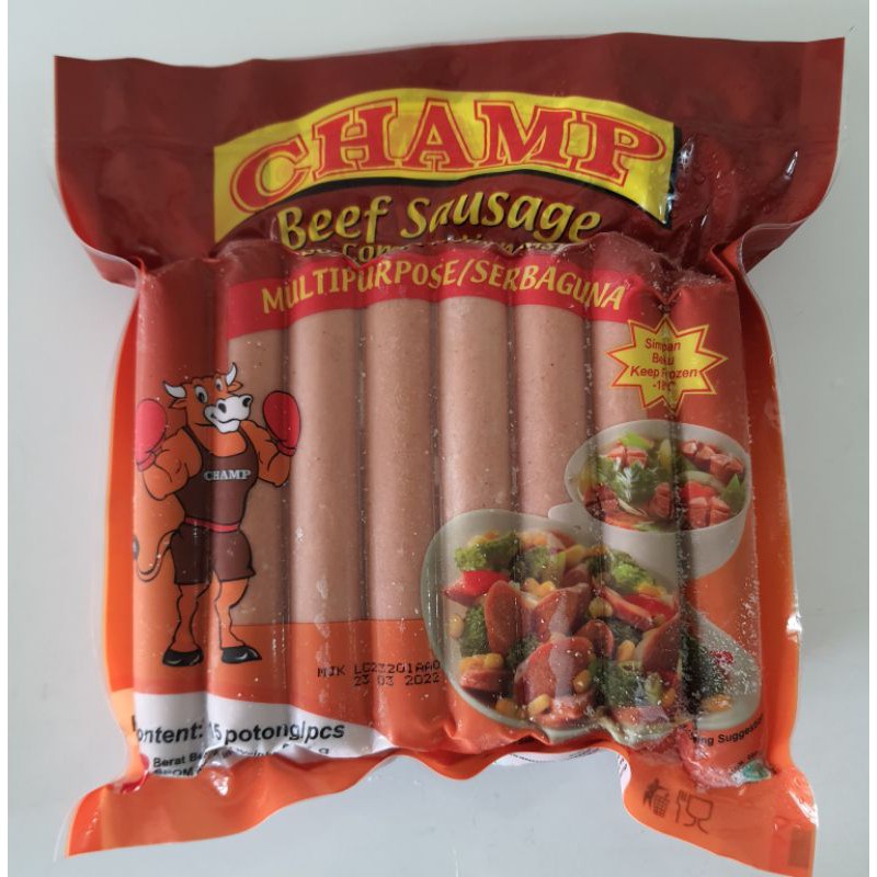 Jual Sosis Beef Sausage Champ 375gr | Shopee Indonesia