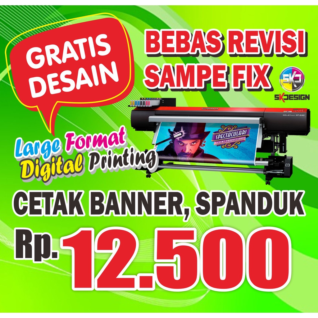 Jual Cetak Banner Spanduk Baliho Murah Per 1/2 Meter - GRATIS DESAIN - REVISI SAMPAI FIX ...