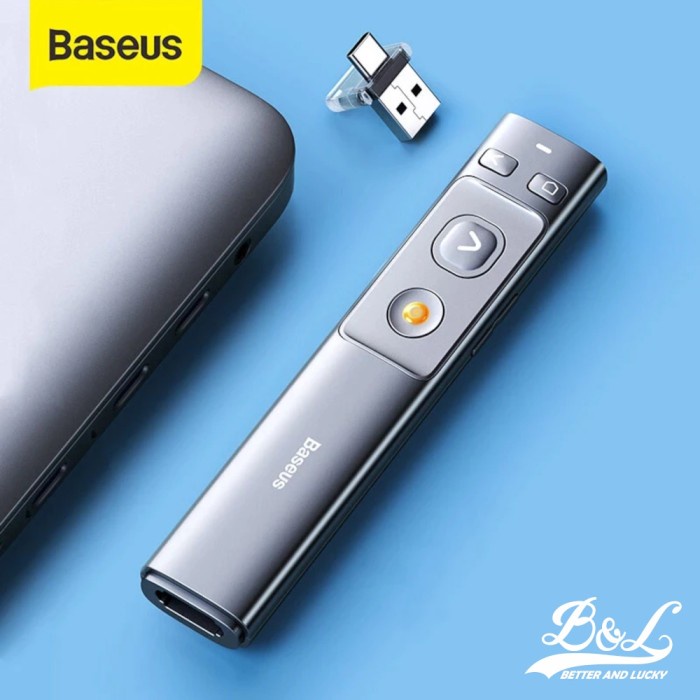 Jual BASEUS Wireless Presenter Pen Laser Pointer Remote Control ORANGE ...