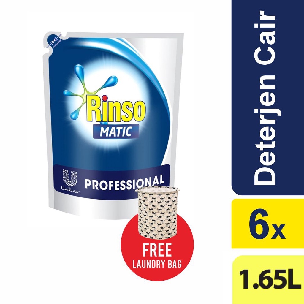 Jual [FREE LAUNDRY BAG] Rinso Matic Professional Deterjen Laundry ...