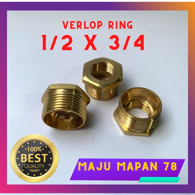 Jual Verlop Ring / Vlok Ring Kuningan ukuran 1/2 X 3/4 | Shopee Indonesia