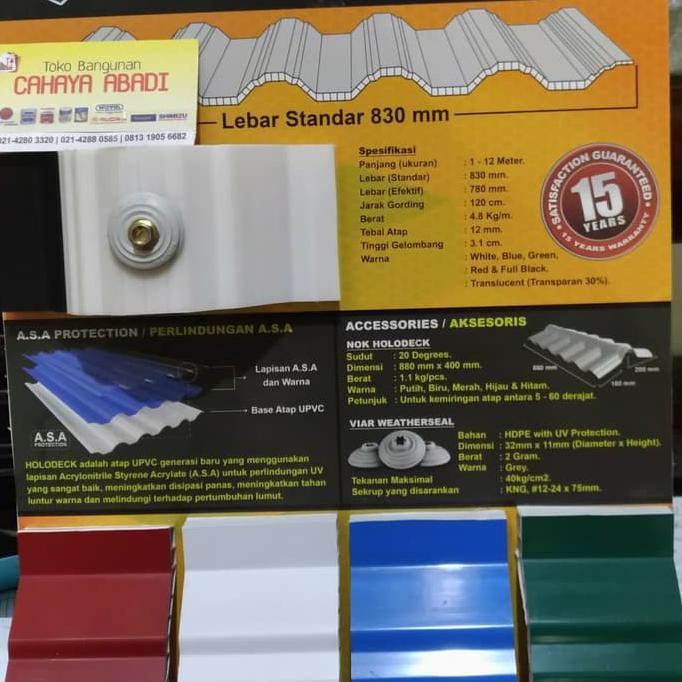 Jual ATAP UPVC HITAM HOLODECK PER METER | Shopee Indonesia