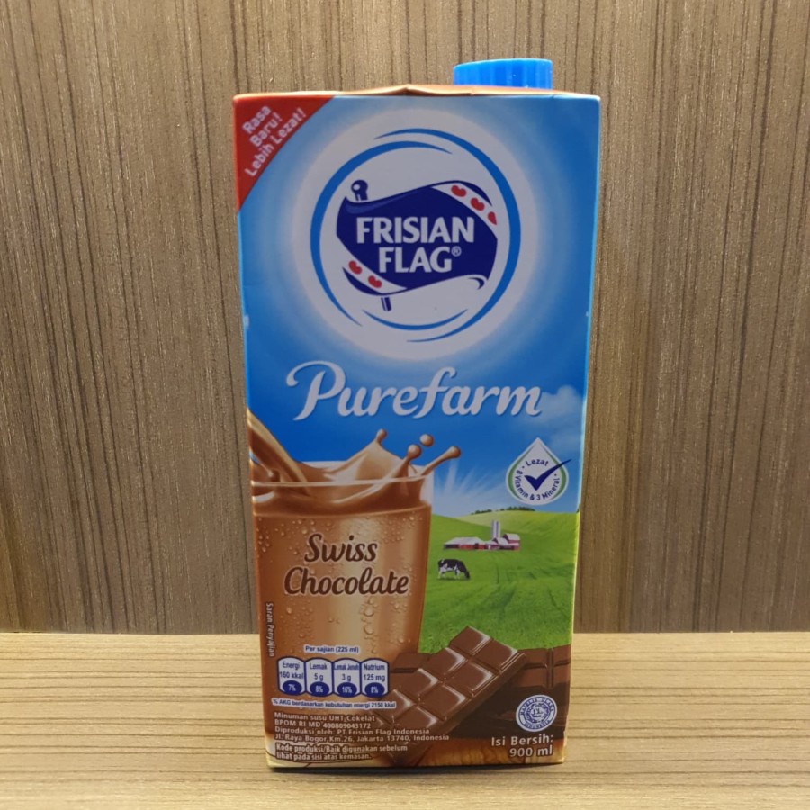 Jual Frisian Flag Pure Pure Farm Swiss Chocolate Susu UHT Cokelat 900 Ml | Shopee Indonesia