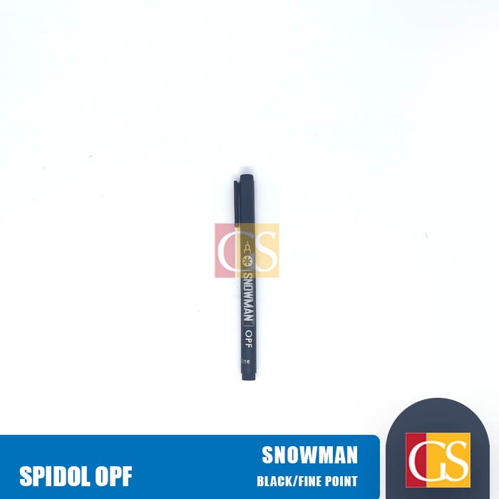 Jual Spidol Permanent Snowman OHP Marker OPF Hitam 0.5 mm Pulpen Permanen (1pcs) | Shopee Indonesia
