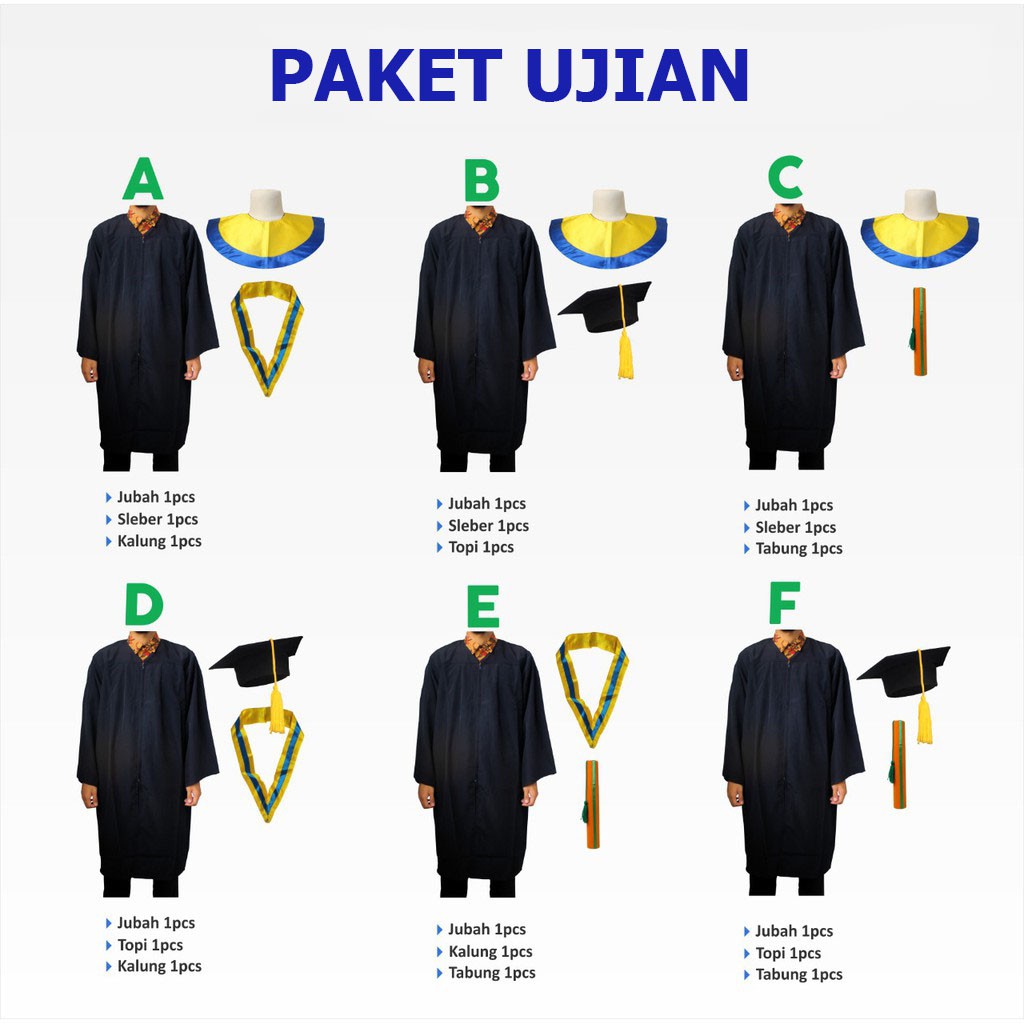 Jual KOTABI - TOGA WISUDA READY STOCK PAKET JURUSAN JUBAH/ SLEBER ...
