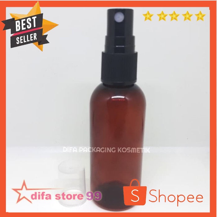 Jual Botol spray 60ml hitam coklat amber - Cokelat ( Paket isi 10 pcs ...