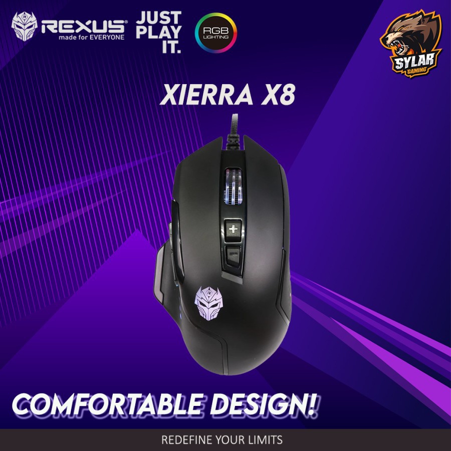 Jual Rexus Xierra X8 - Gaming Mouse | Shopee Indonesia