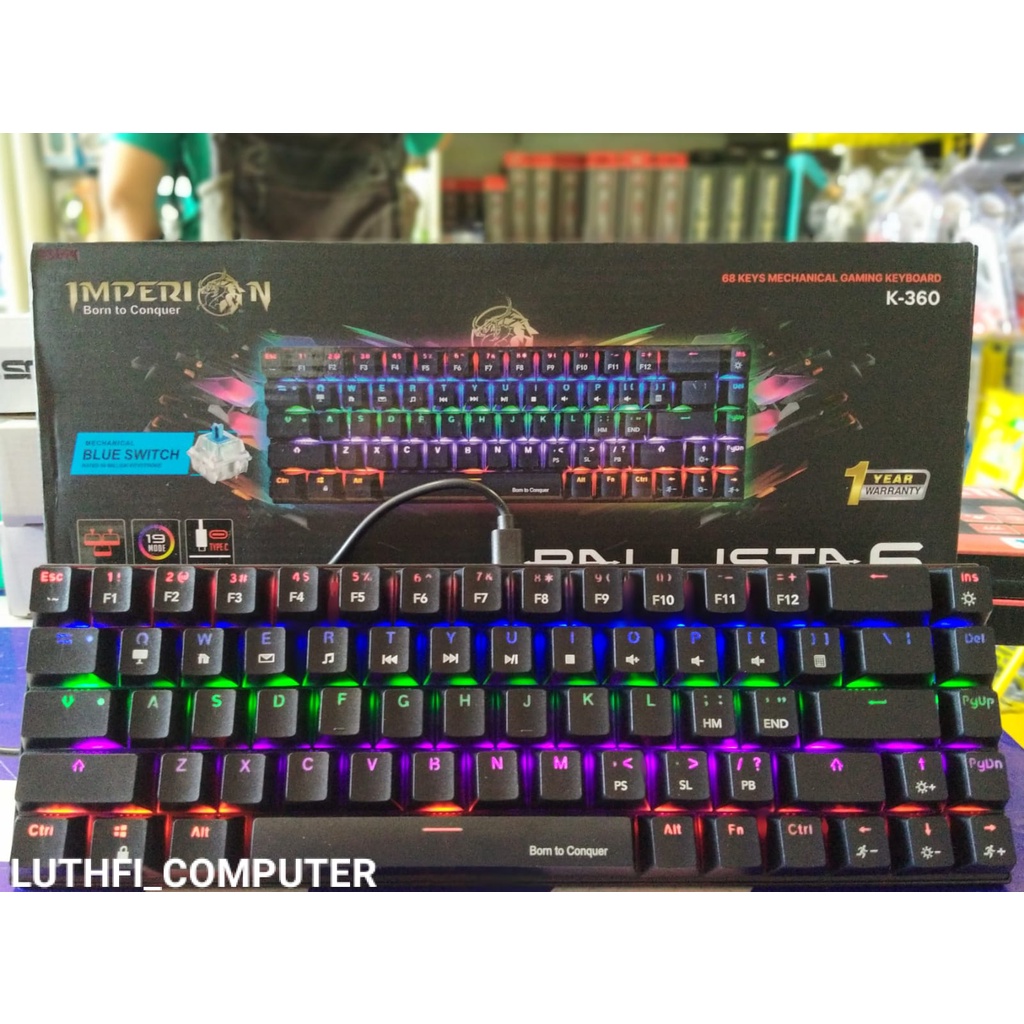 Jual Imperion Ballista 6 TKL K-360 Mechanical Gaming Keyboard 68 Keys - 03654 | Shopee Indonesia