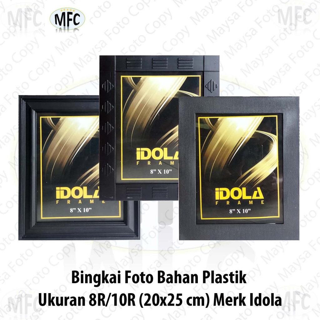 Jual Bingkai Foto 8R atau 10R 20x25 cm idola Plastik Hitam Polos dan ...