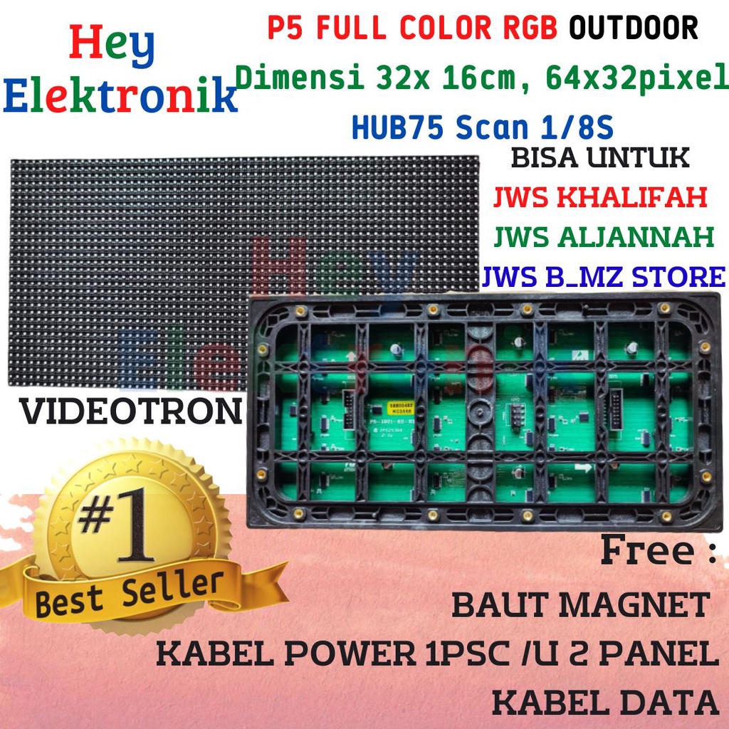 Jual Panel Module Model LED P5 RGB FULL OUT DOOR FULL COLOR SMD Running ...