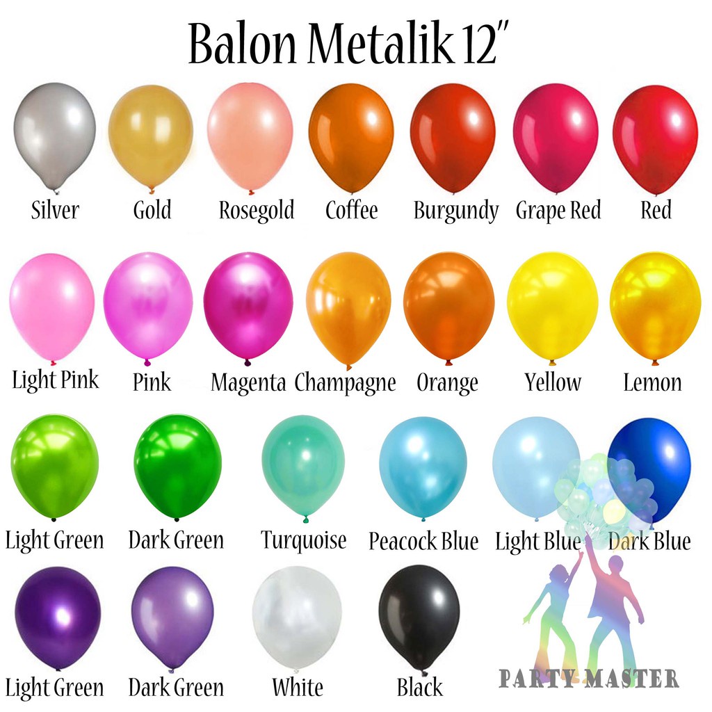 Jual Partymaster balon metalik 1 pack (100 pcs) | Shopee Indonesia