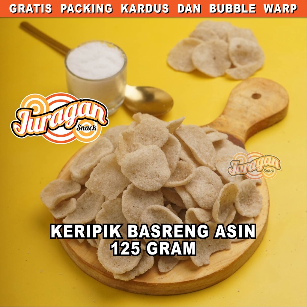 Jual KERIPIK BASRENG ORIGINAL ASIN GURIH 125 gram snack kiloan makanan ...