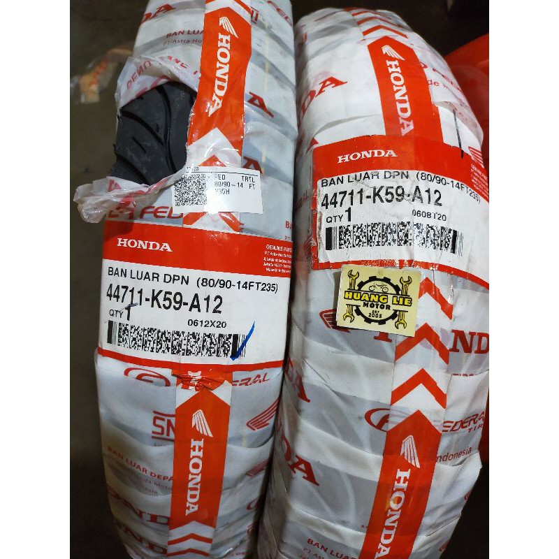 Jual ban luar depan honda beat/ vario 80/90-14 tubeless k59a12 | Shopee ...