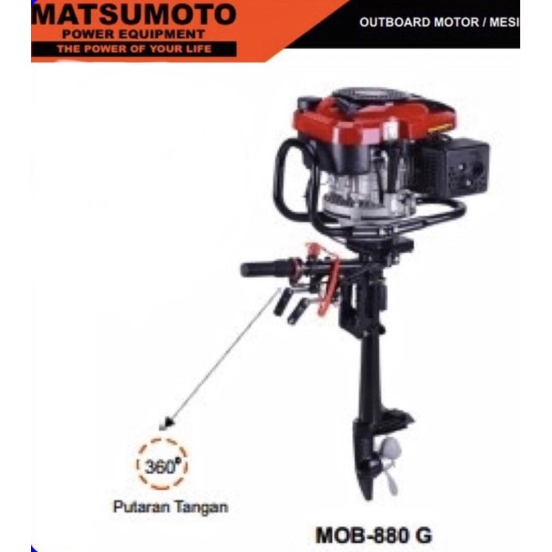 Jual Mesin Tempel MATSUMOTO Outboard Motor 4 Tak MOB 880 G | Shopee Indonesia