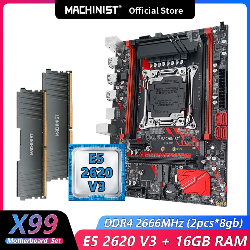 Jual Preorder Machinist X99 Motherboard Lga 2011 3 Set Kit Intel Xeon