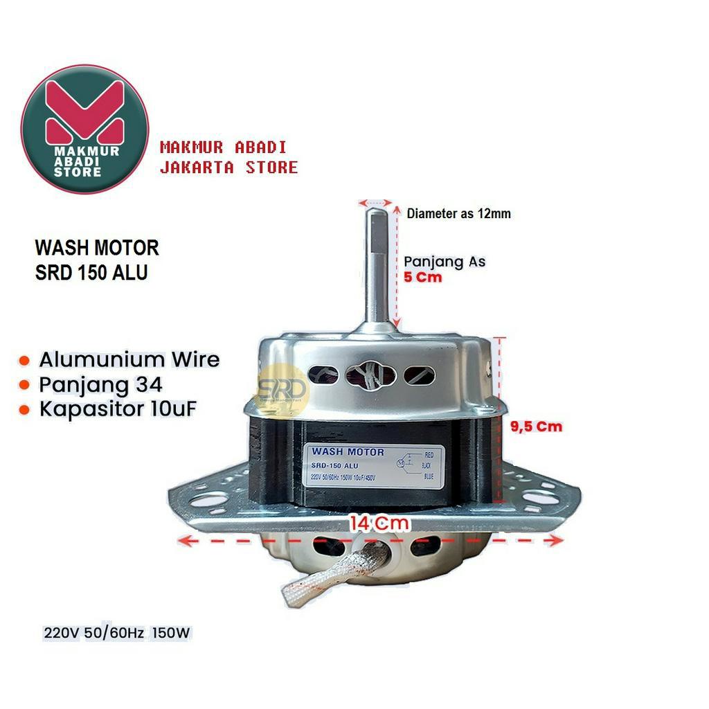 Jual DINAMO ALUMUNIUM WASH MOTOR MESIN CUCI SRD-150 ALU (I) | Shopee ...
