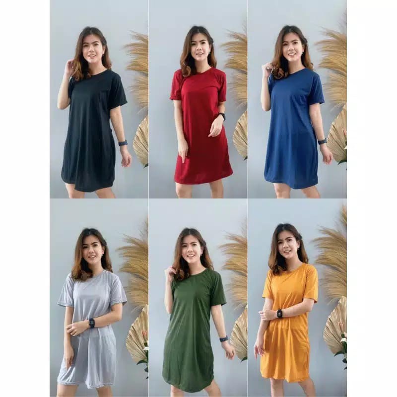 Jual GABELLA DRESS BAHAN KAOS NYAMAN HARIAN SEPAHA DASTER TERUSAN ...