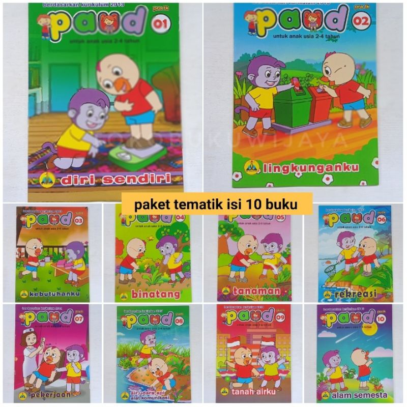 Jual Buku Paket Tematik Paud Pra TK (MI / isi 10 buku ) | Shopee Indonesia