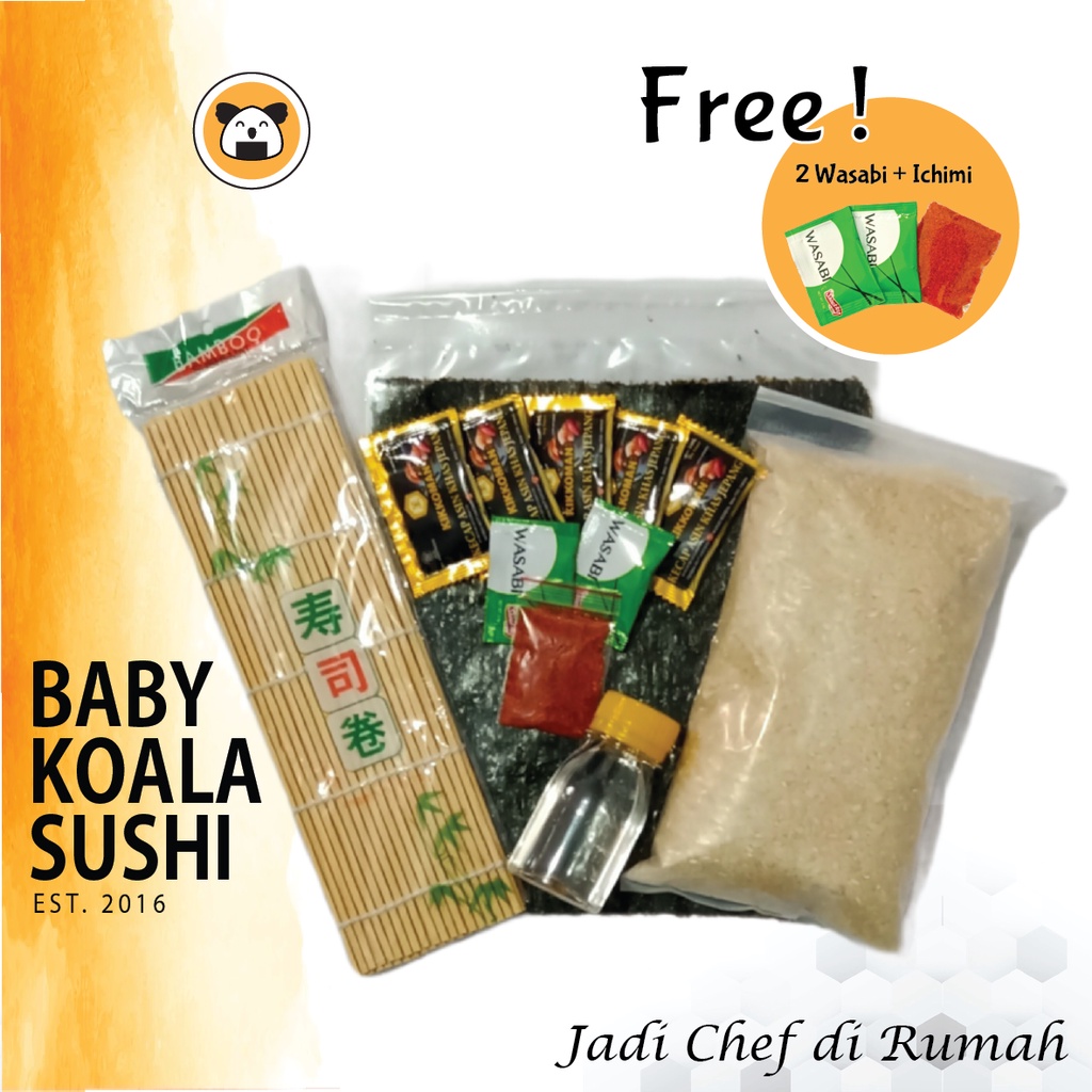 Jual PAKET BAHAN SUSHI LENGKAP 10 Porsi Halal │ Beras Japonica, Nori ...