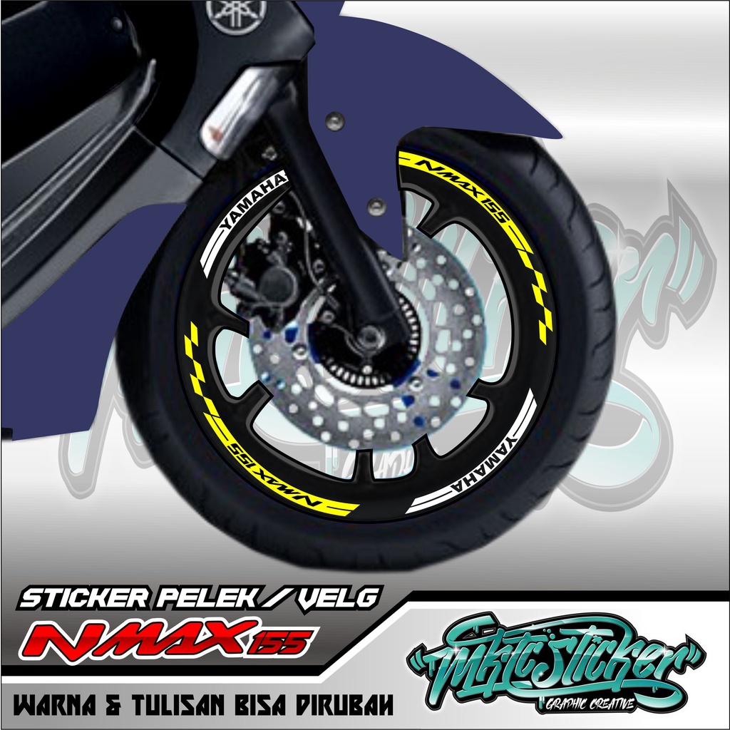 Jual STICKER PELEK VELG YAMAHA NMAX UNTUK MOTOR WARNA BIRU | Shopee ...