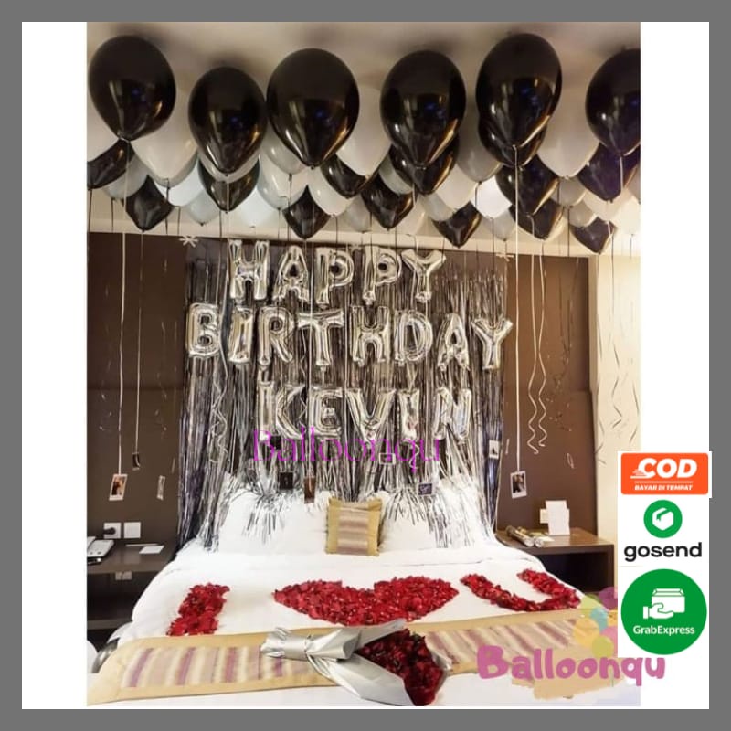 Jual Paket Dekor Ulang Tahun Balon Happy Birthday Simple Set Romantis ...