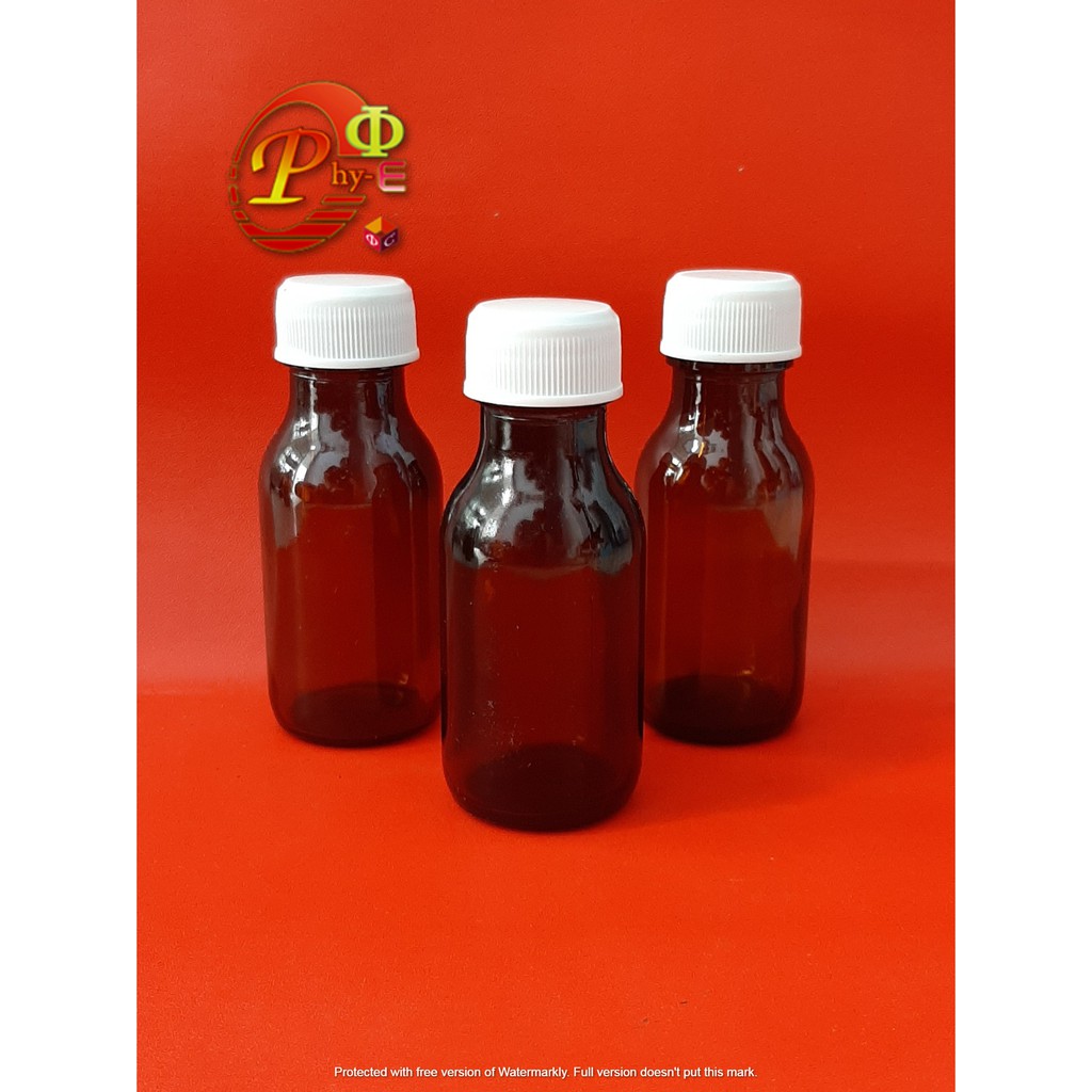 Jual Botol Sirup 60ml / Botol Sirup Coklat 60ml / Botol Sirup Kaca Amber Coklat / Botol Sirup ...