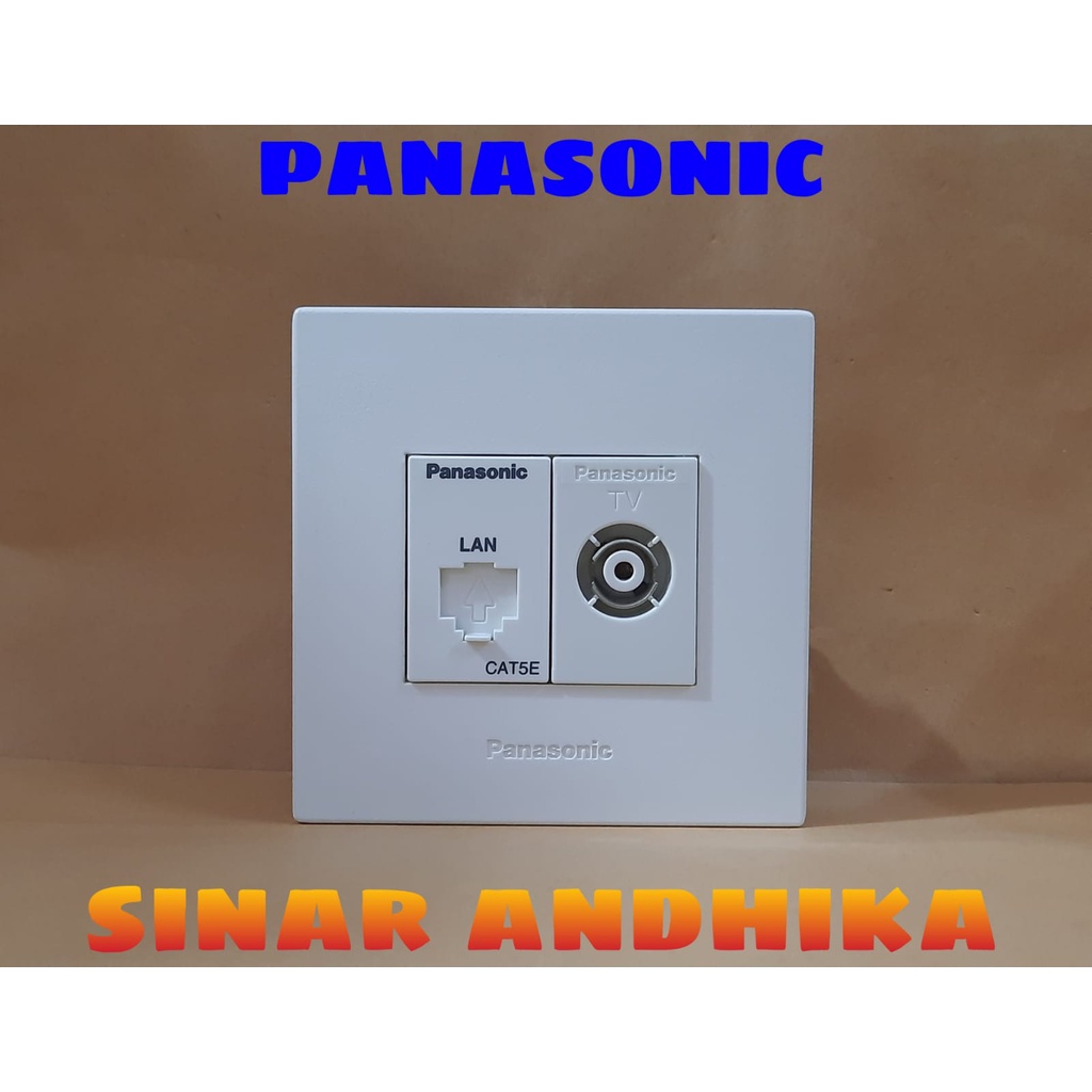 Jual Modul Data Panasonic Cat 5E +Modul Tv Putih Style E Wesj78029W ...