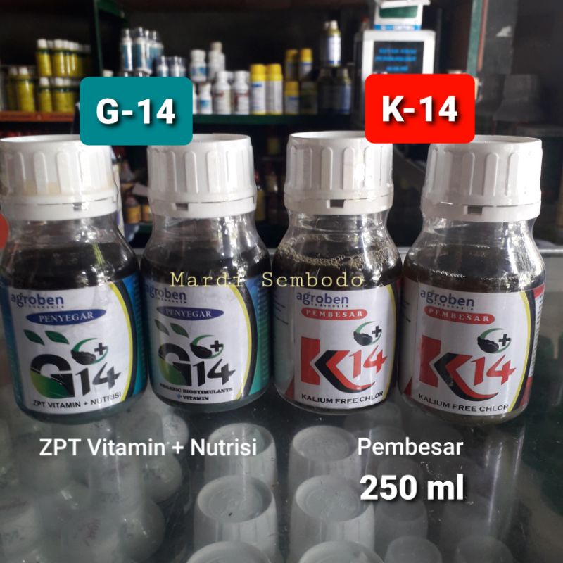 Jual K14 G14 Pembesar ZPT Vitamin Nutrisi umbi kalium free chlor 250 ml | Shopee Indonesia