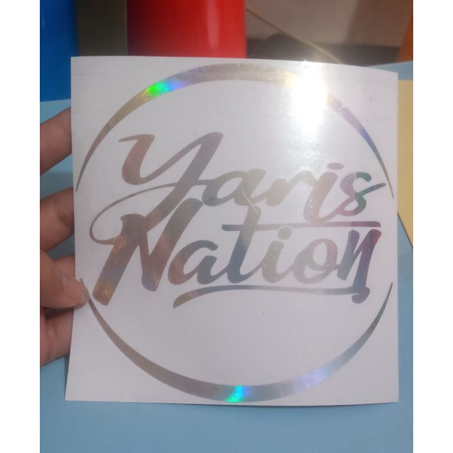 Jual sticker Yaris nation bulat cutting sticker | Shopee Indonesia
