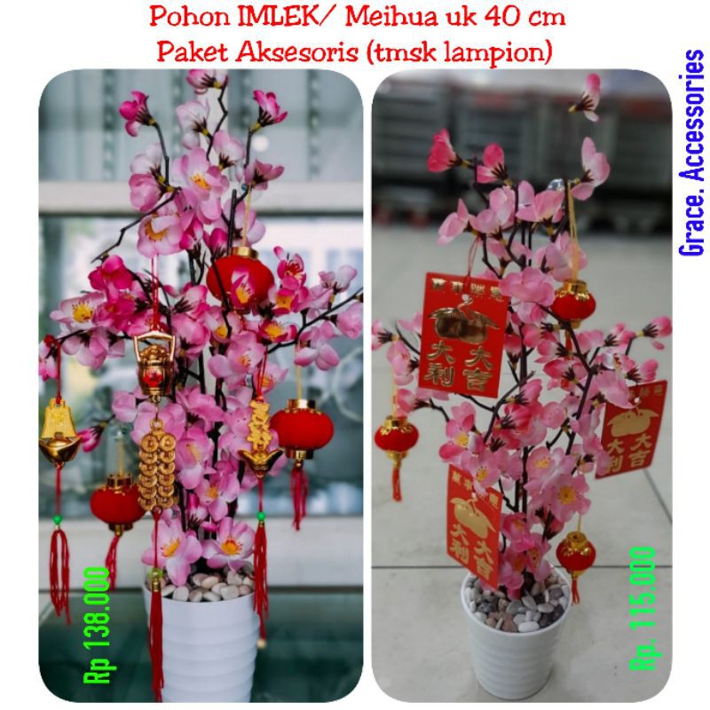 Jual Pohon bunga imlek meihua angpao sakura | Shopee Indonesia