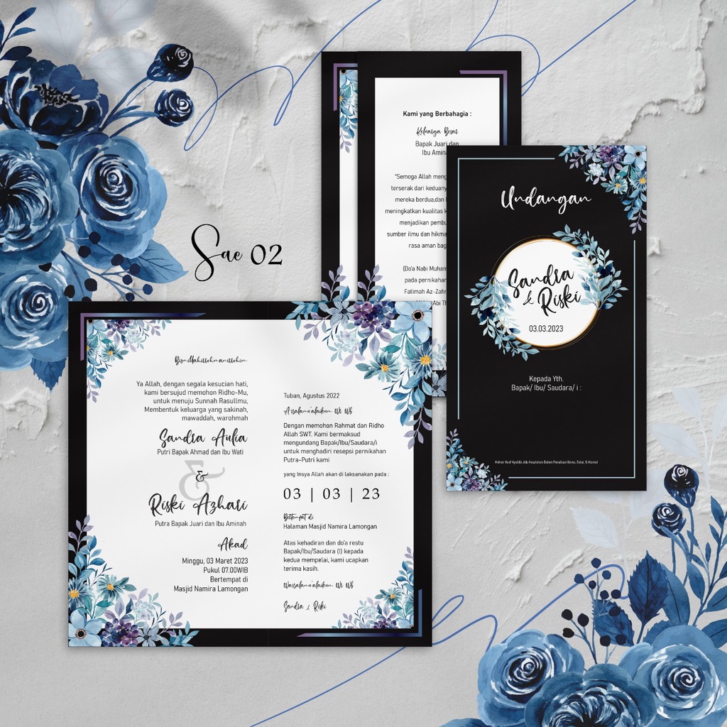 Jual UNDANGAN PERNIKAHAN MURAH KEKINIAN, WARNA HITAM ELEGAN, RUSTIK ...