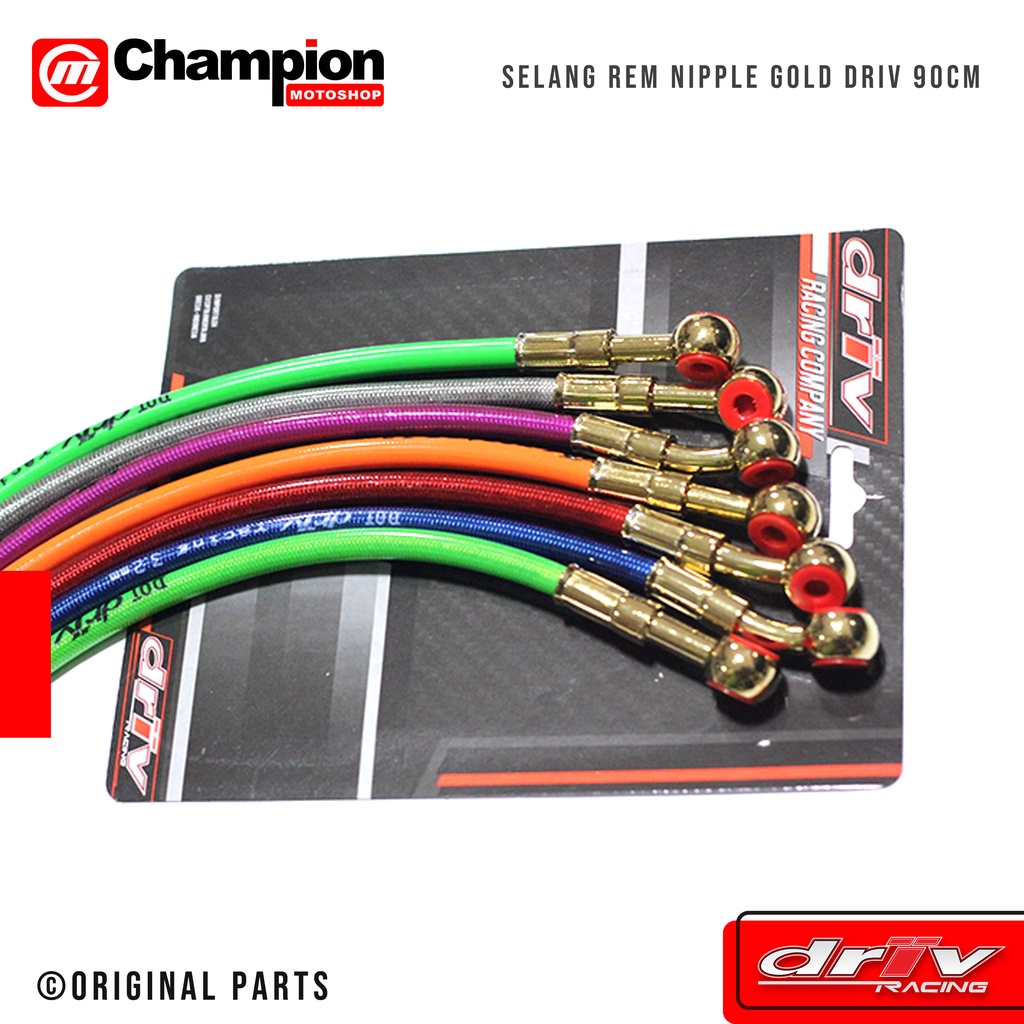 Jual Selang Rem Motor Universal 90 Cm Nipple Gold Driv | Shopee Indonesia