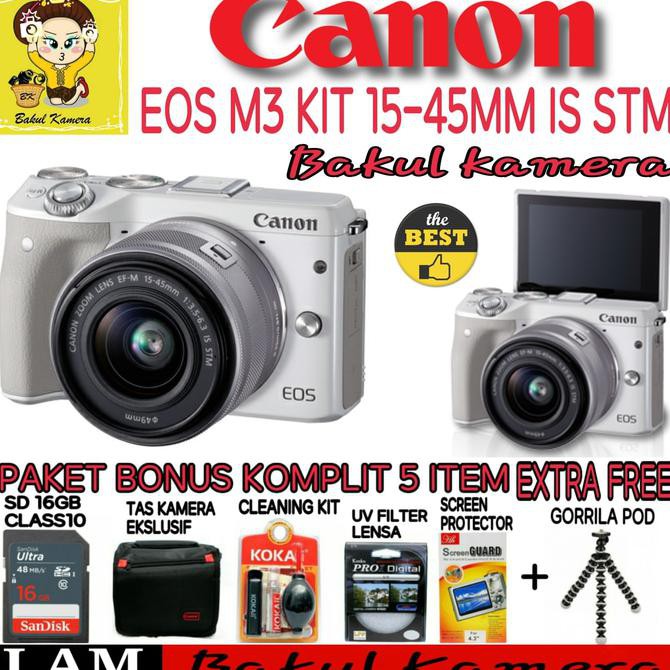 Jual PROMO!!!!!!!! CANON EOS M3 / PAKET KOMPLIT CANON EOS M3 / CANON M3 TERLARIS | Shopee Indonesia