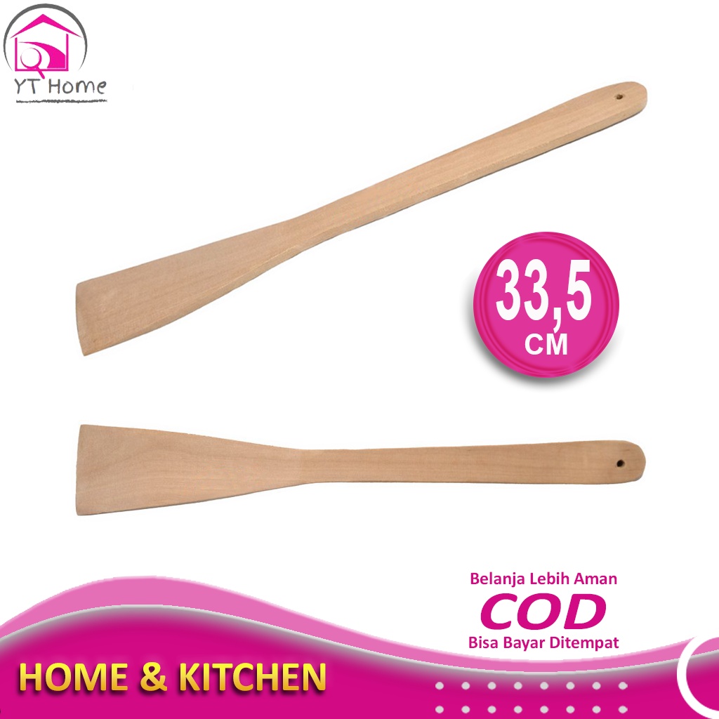 Jual Sutil Spatula Kayu Anti Lengket Sodet Sutil Spatula Kayu Wajan ...