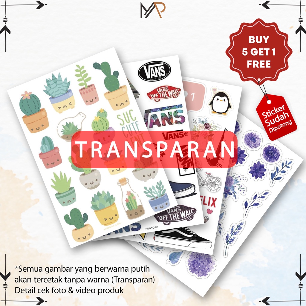 Jual (Transparan) Sticker Aesthetic Transparan | Sticker Tumblr ...