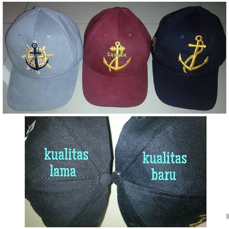 Jual TOPI SAILOR CUSTOM BEBAS DESIGN TOPI BORDIR CUSTOM TOPI JANGKAR ...
