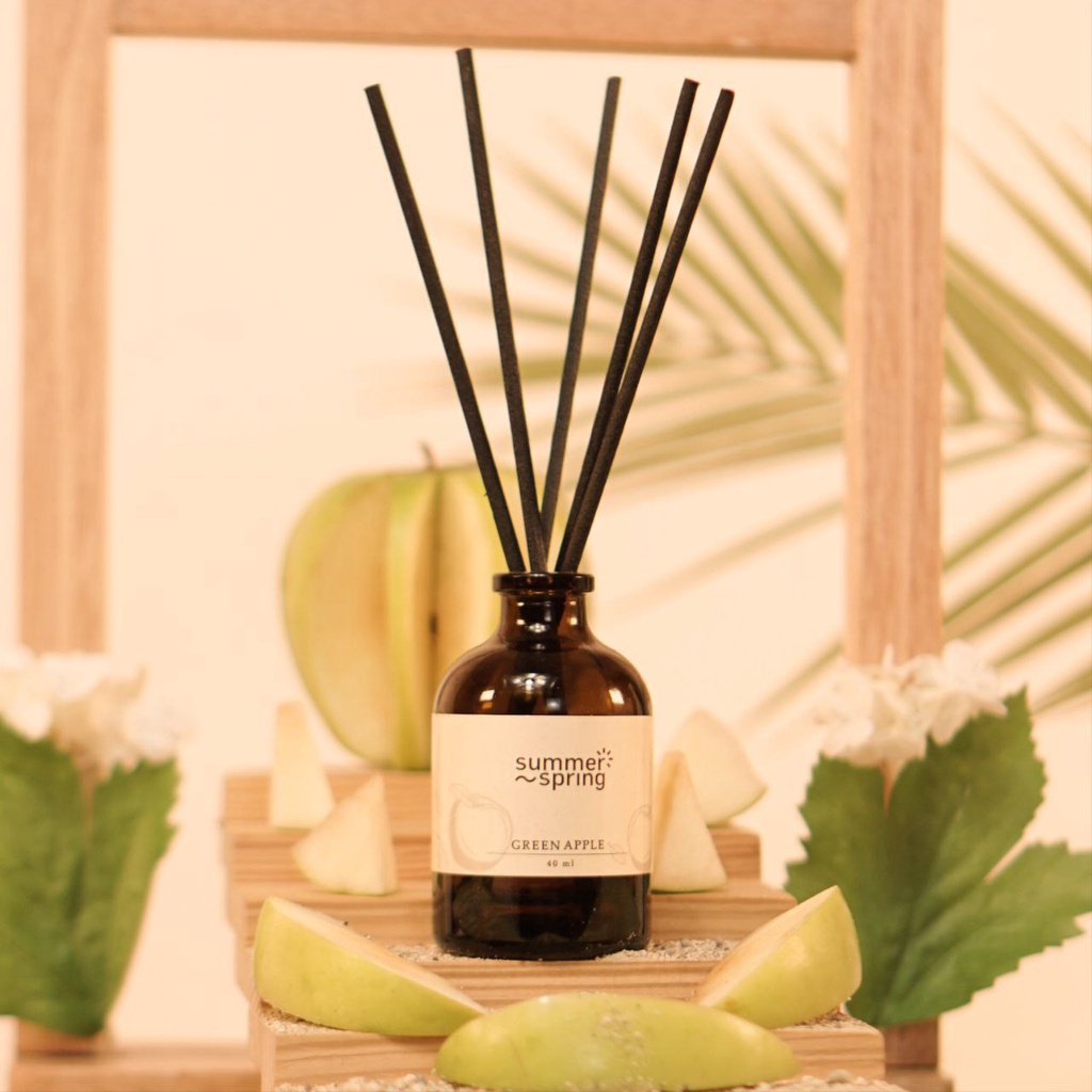 Jual Pengharum Ruangan Reed Diffuser Green Apple Otomatis Tanpa Listrik ...