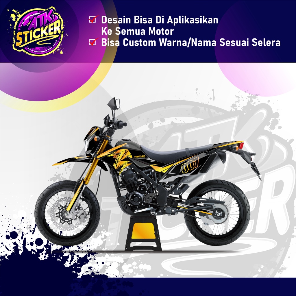Jual TERMURAHH!!!!! Decal Sticker KLX WR CRF DTX KTM Supermoto "Golds ...