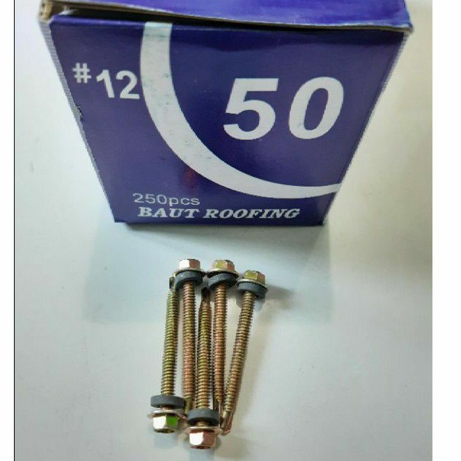 Jual Baut roofing 12 x 50 isi 250pcs atau Self Drilling Screw 5cm ...